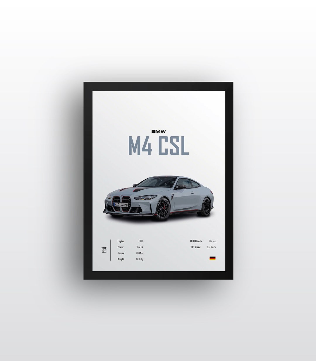 Bmw M4 Csl Poster - Etsy