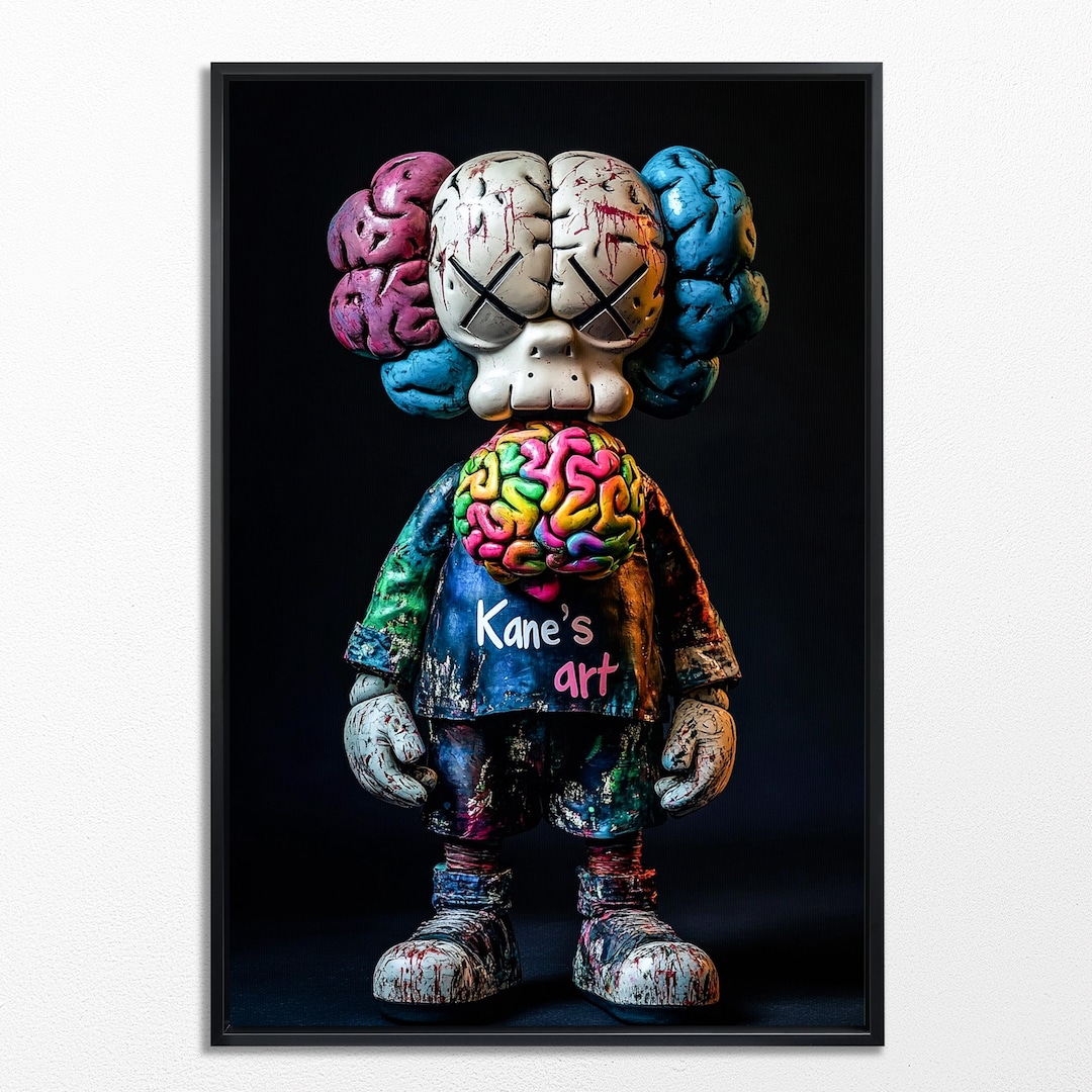 Wall Mural Kaws Bearbrick Bear, Pop Art, Art, Canvas Art, Picture Art ...