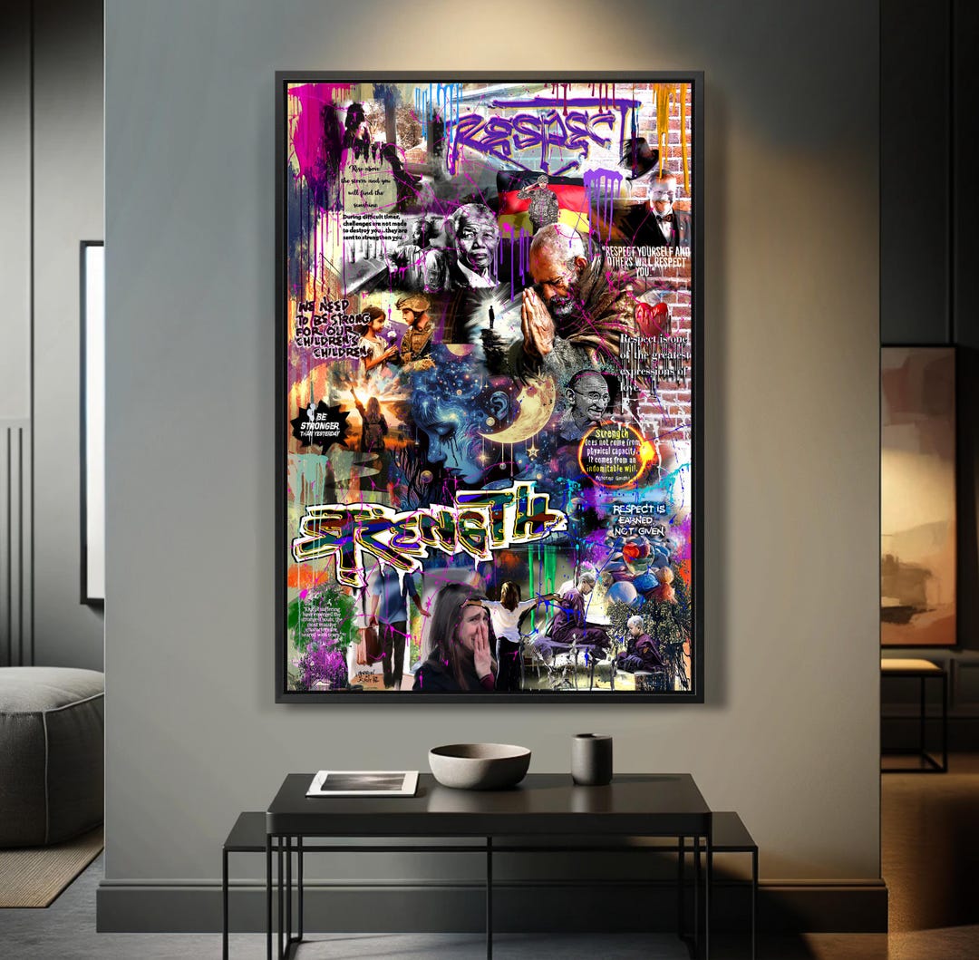 Banksy Graffiti Respect Street Art, Canvas Print - Canvas Art, Picture ...