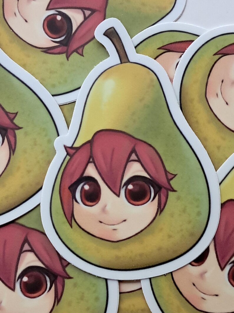 Pear Teto Sticker - Matte Finish - Etsy
