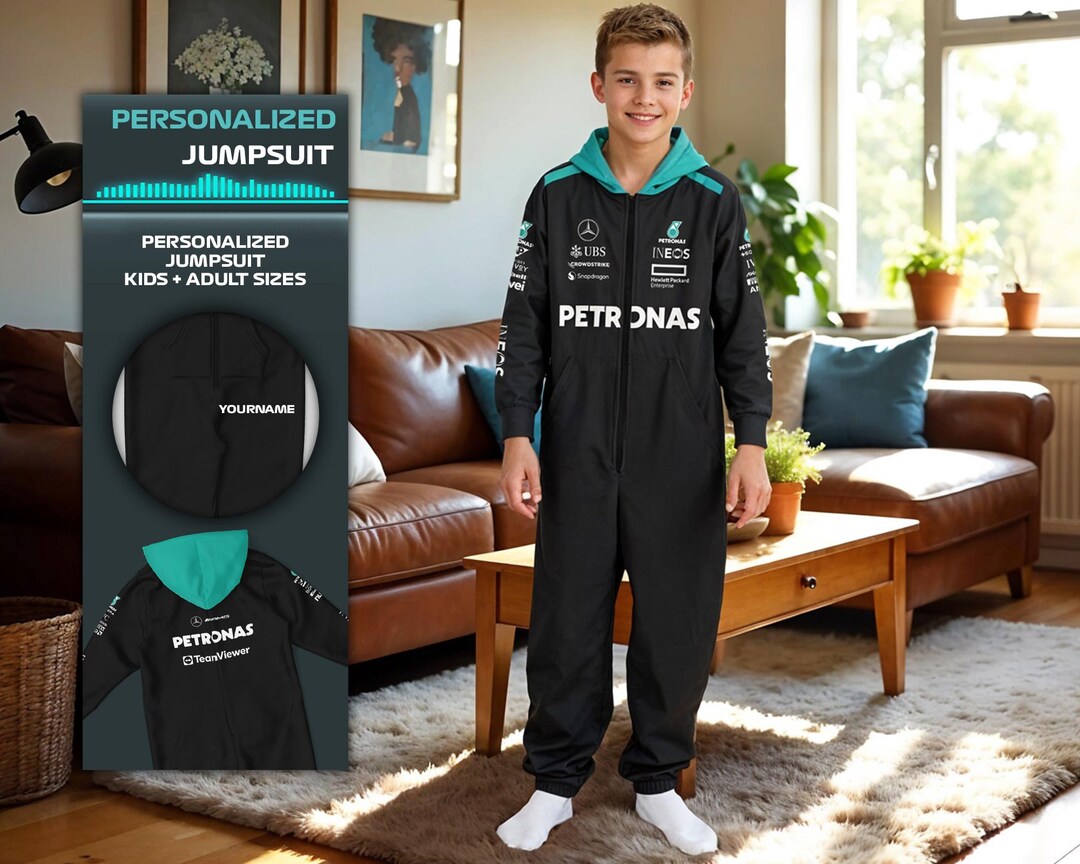 MB Formula 1 Kids Youths Adults Jumpsuit Onesie F1 Fan Gear Kids ...