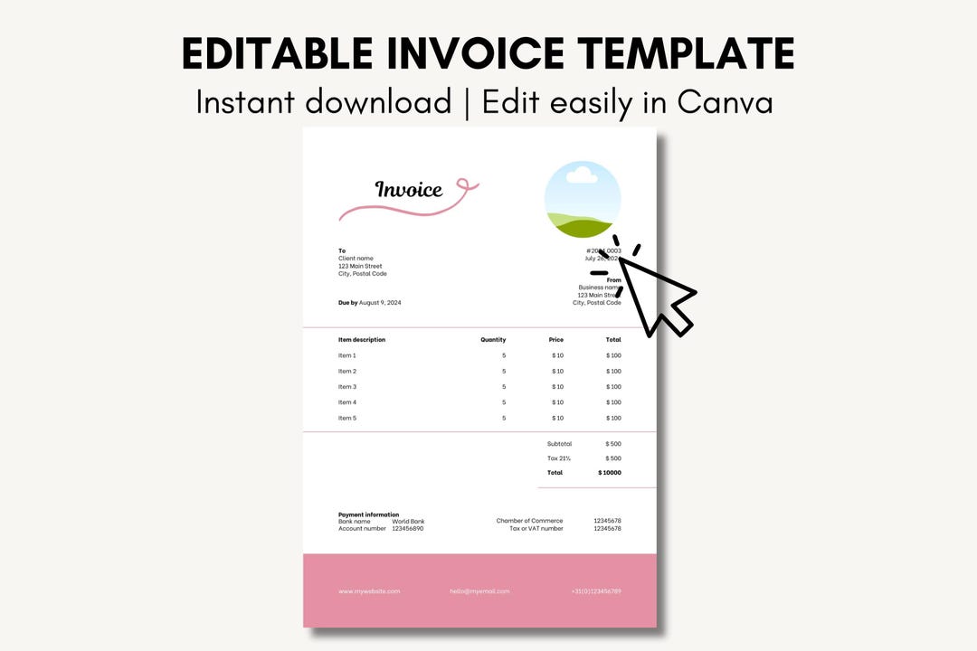 Invoice Template, Customer Invoice, Service Invoice, Business Invoice ...