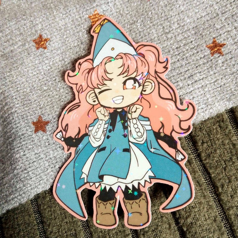 WITCH HAT ATELIER 3.5" Paper Holographic Character Sticker - Etsy Australia