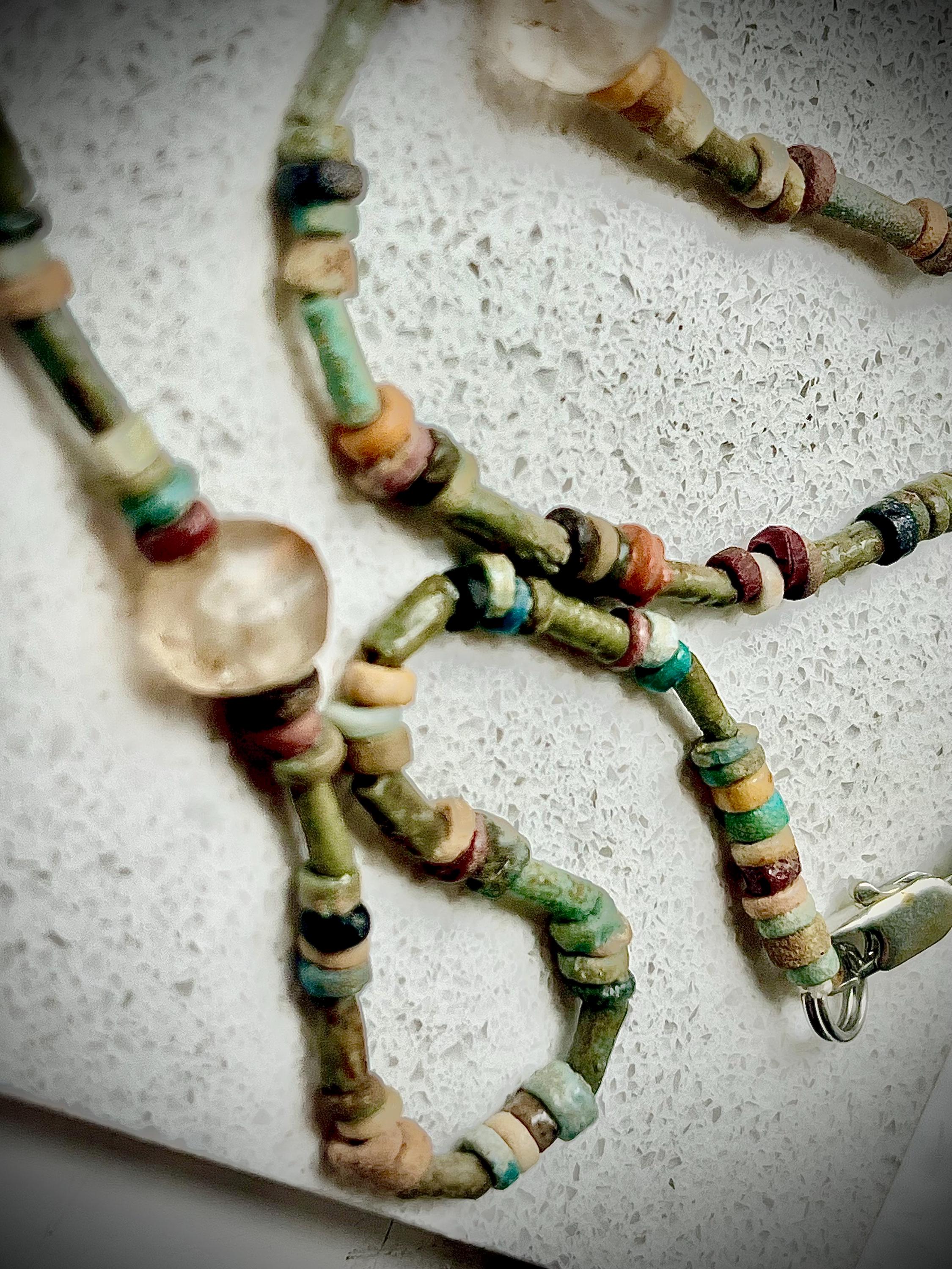 Spectacular, Authentic Ancient Egyptian Faience and Natural Crystal ...