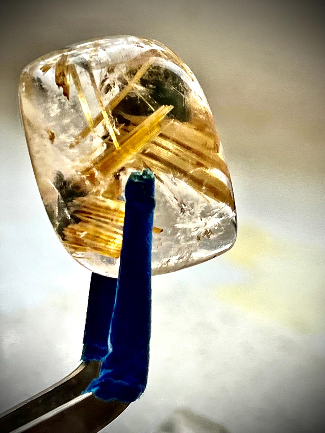 Intensely Included Ancient Rutile Quartz Gemstone With Exposed Rutile ...