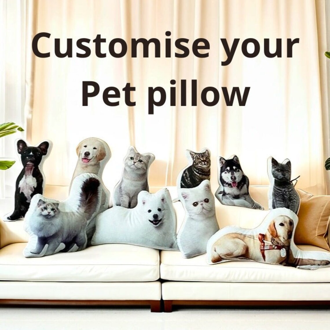 Personalized Pet Pillow Custom 3D Pet Pillow From Photo Pet Lover Gift ...