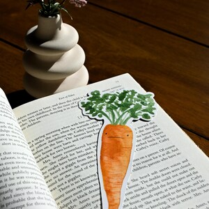 Watercolor Laminated Carrot Bookmark, Cute Vegetable, Sturdy Bookmark ...