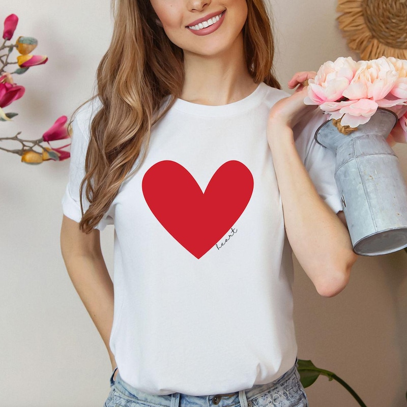 Heart T Shirt - Etsy