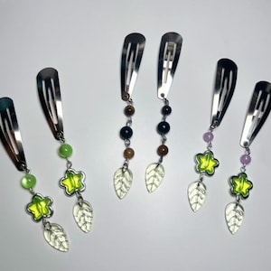 Nature Inspired Beaded Hair Clips - Etsy