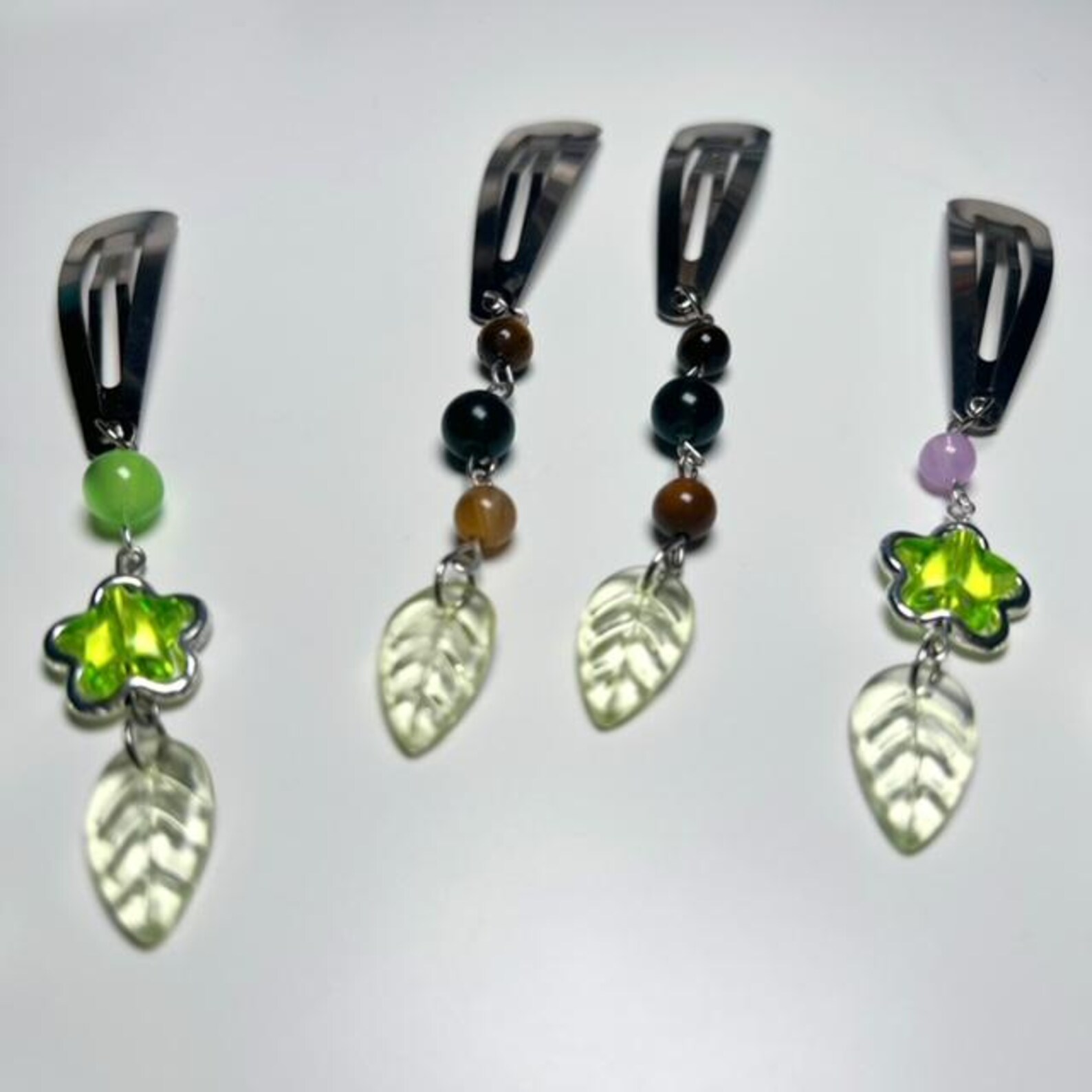 Nature Inspired Beaded Hair Clips - Etsy
