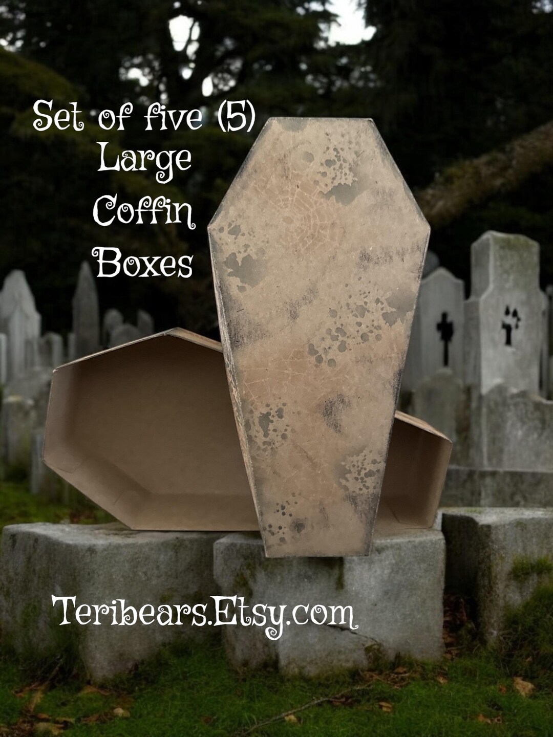 Large Coffin Boxes - Sturdy Coffin Boxes - Halloween Party Favor ...