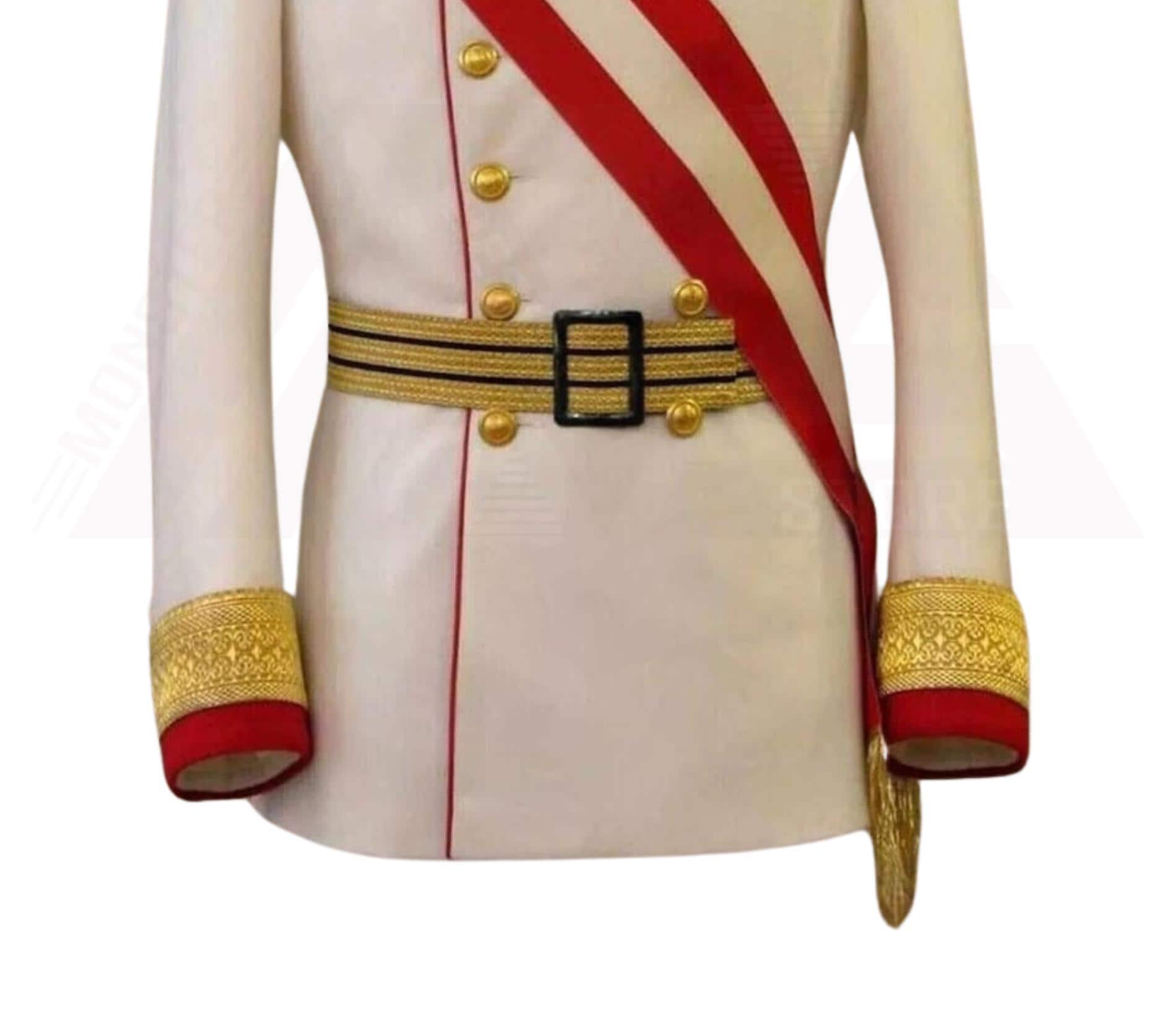 New White Wool Emperor Uniform for Men's, Handmade Imperial Regiment ...
