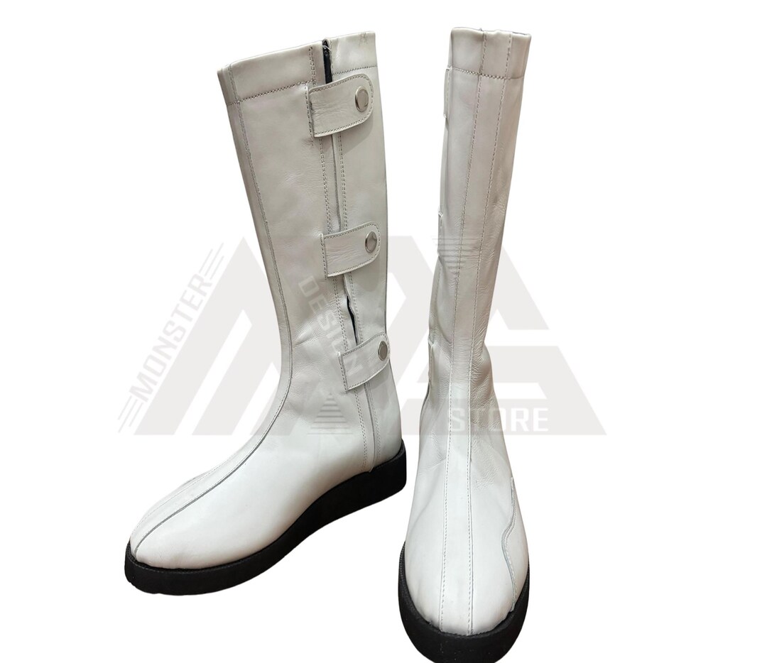 Men Women Custom Long Leather Wrestling Boots, Handmade Cowhide ...