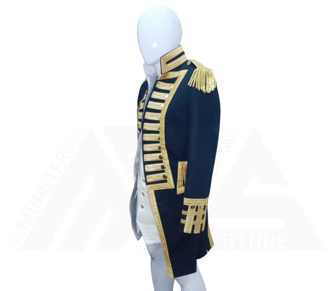 Men's British Royal Navy Vice-admiral Historical Military Jacket ...