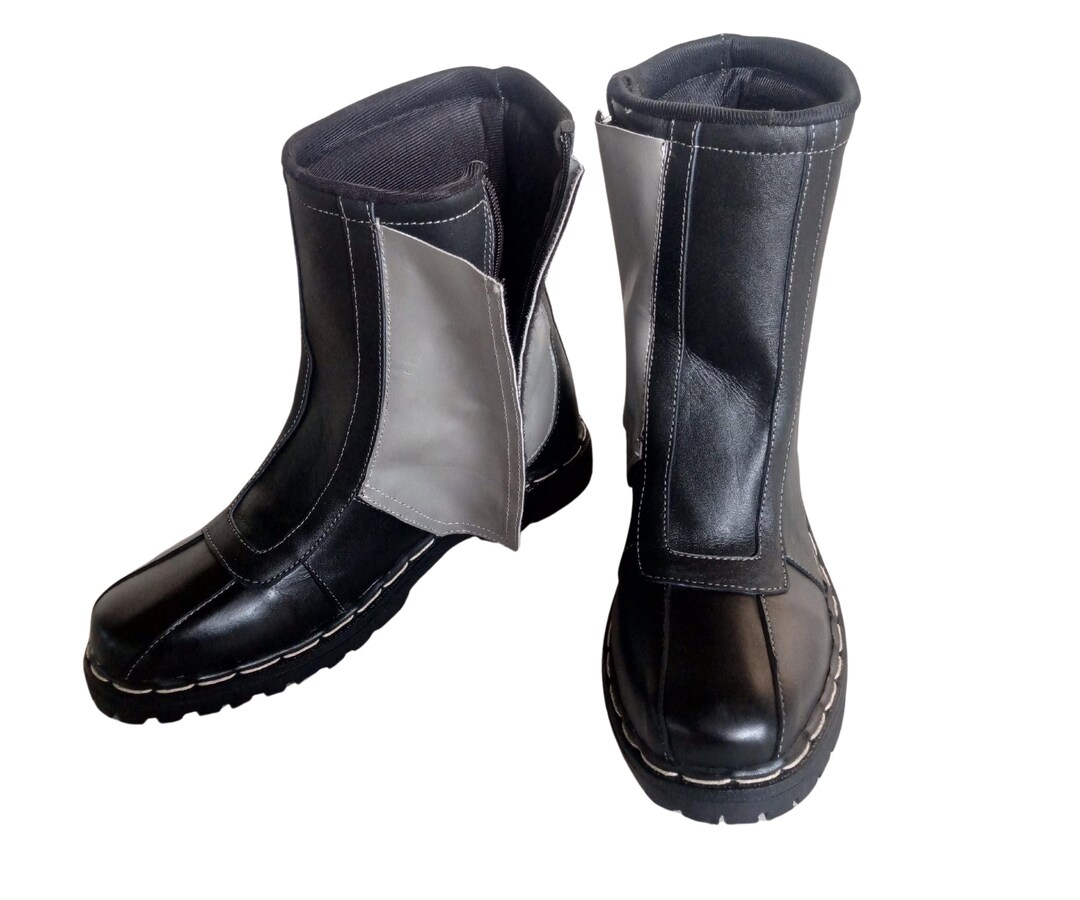 Men Handmade Mando Boots, Mandalorian Black Boots, Star Wars Mando ...