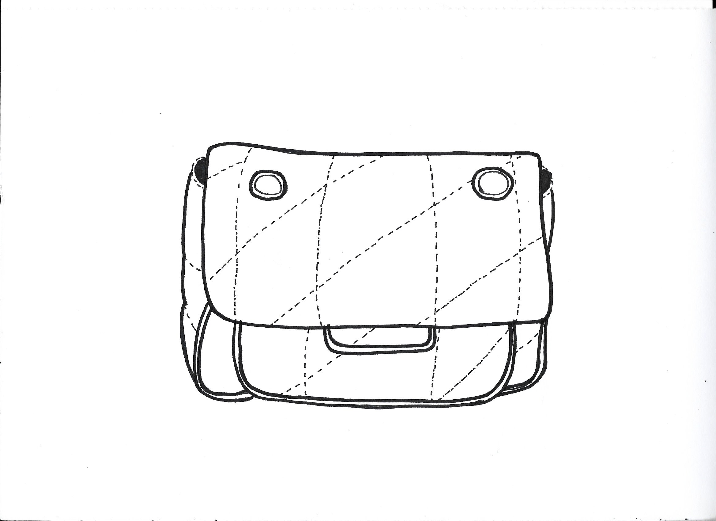 Handbag Drawing Handmade Design Line Art - Etsy
