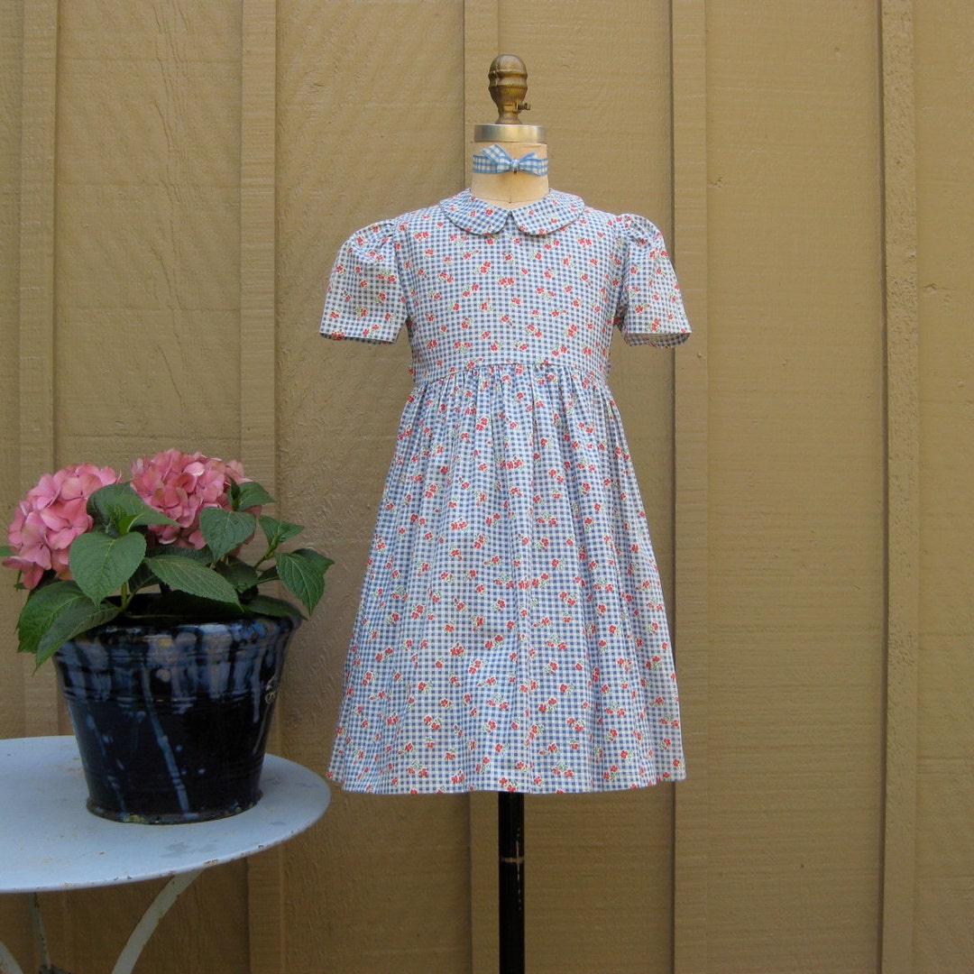 Size 4 Girls Dress Vintage Fabric - Etsy