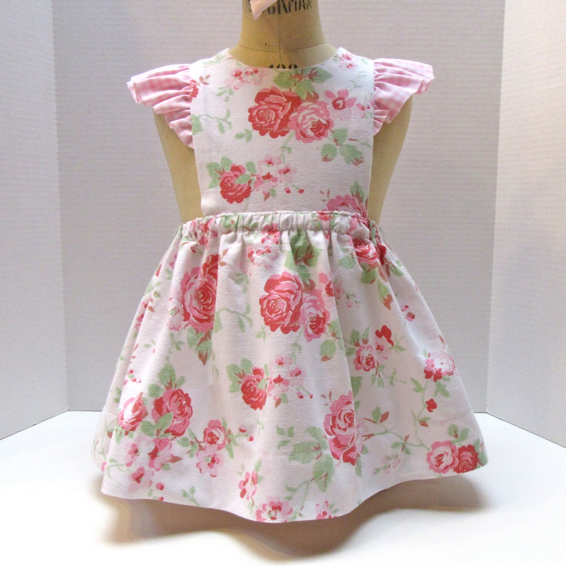 Size 1 Pinafore Dress Little Girl Cotton Floral - Etsy