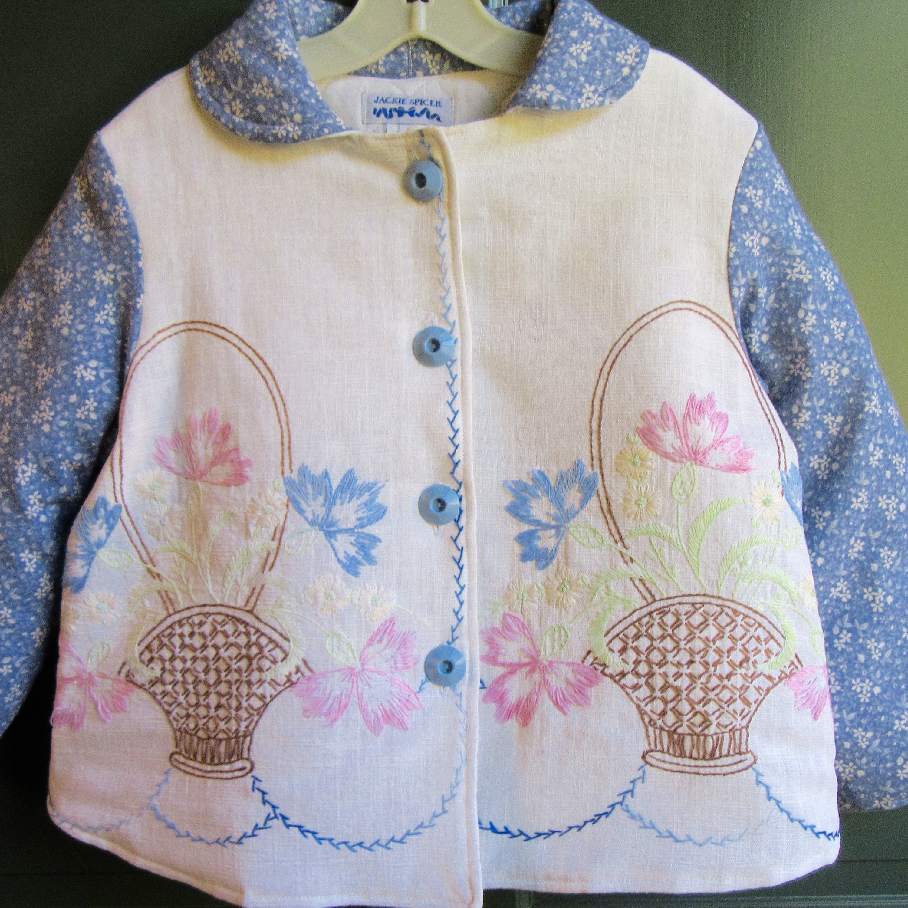 Size 6 Girls Vintage Embroidered Floral Jacket Coat - Etsy