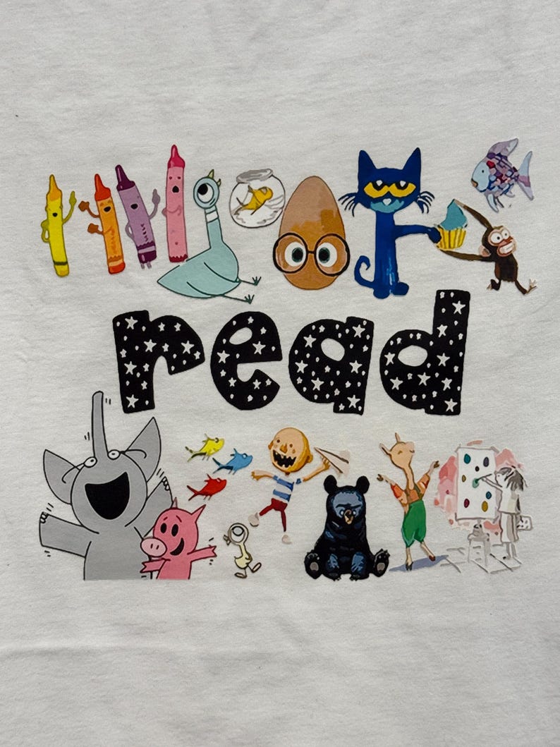 Favorite Children's Book Characters Read T-shirt - Etsy