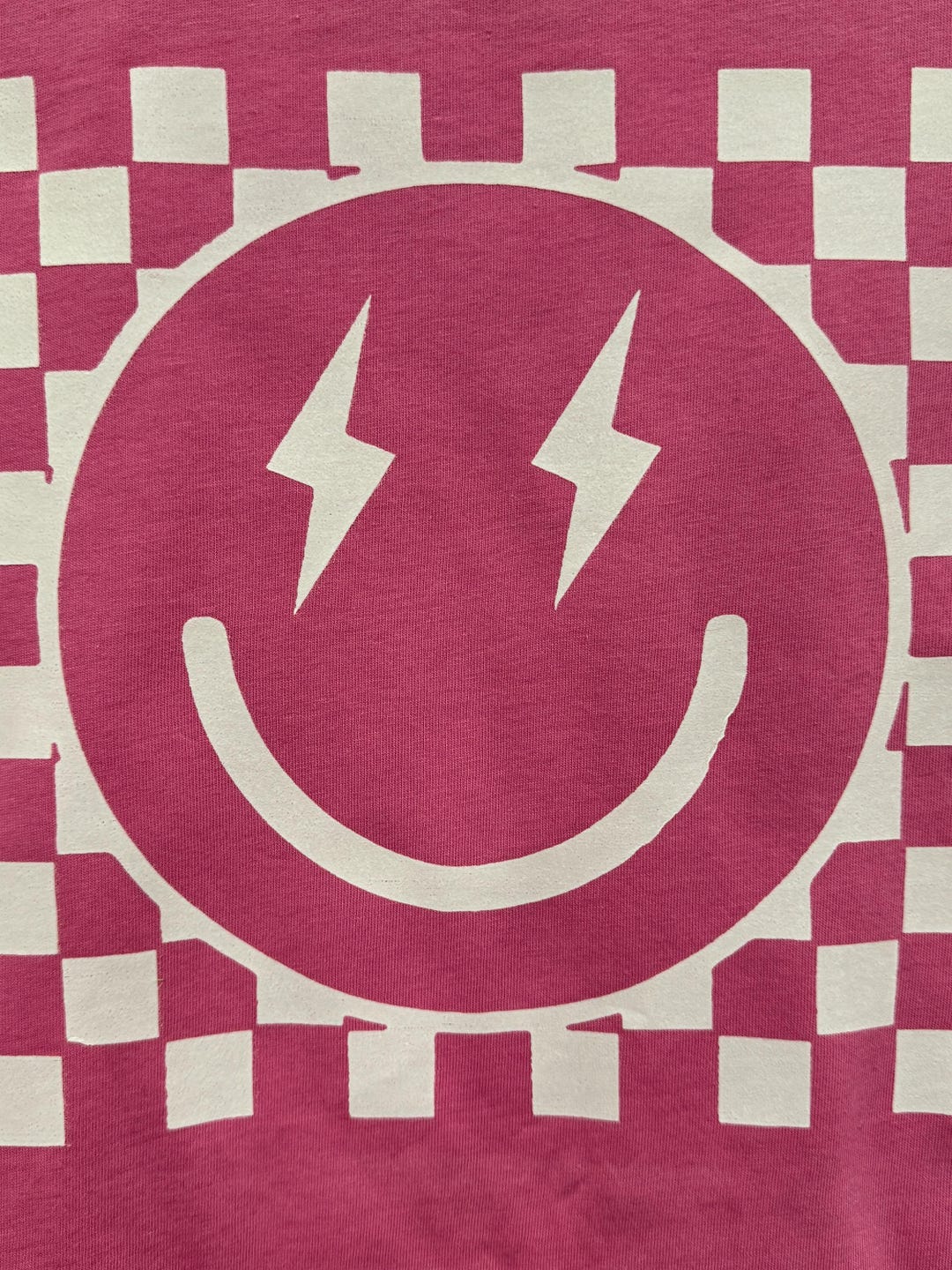 Preppy Checkerboard Smiley Face T-shirt - Etsy