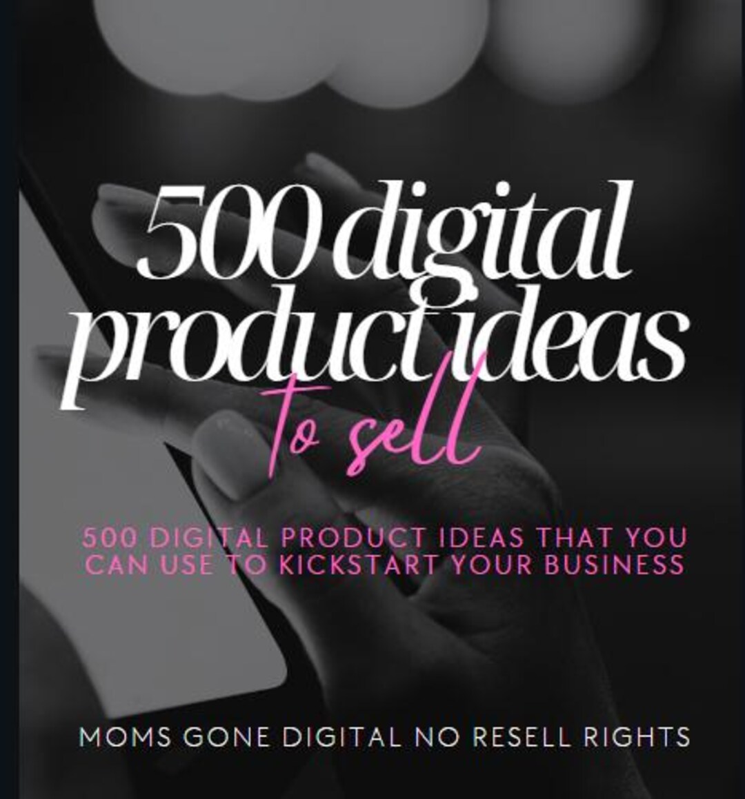 PDF 500 Digital Product Ideas and Startup Guides | No Resell Rights PDF ...