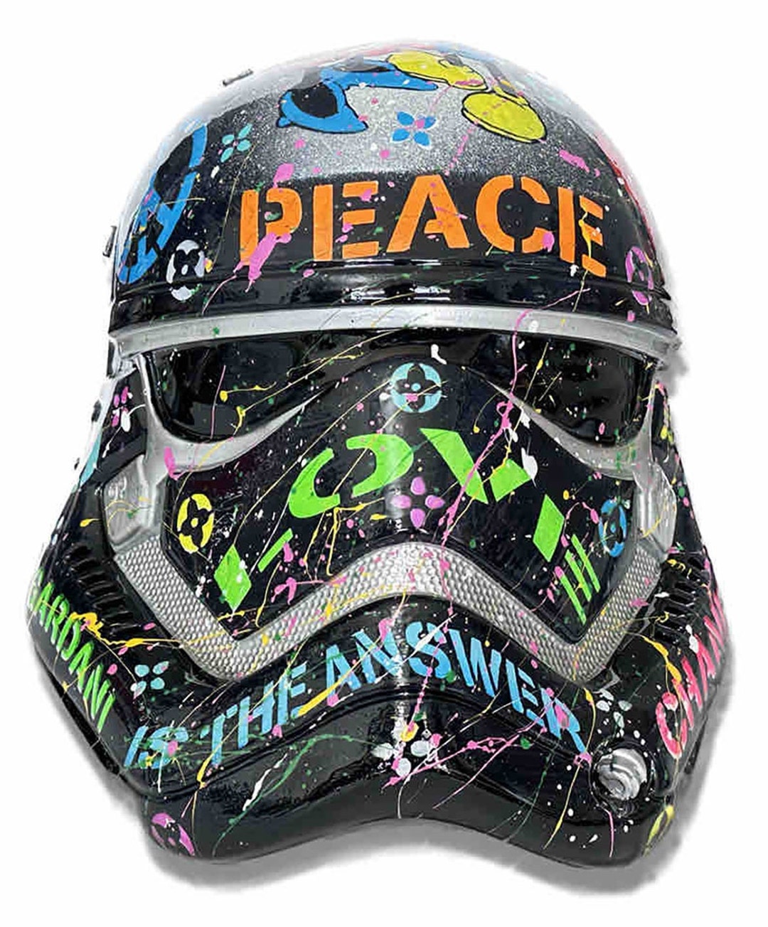 Love Original 3D Sculpture, Helmet, Hand Painted Helmet, Unique Artwork ...