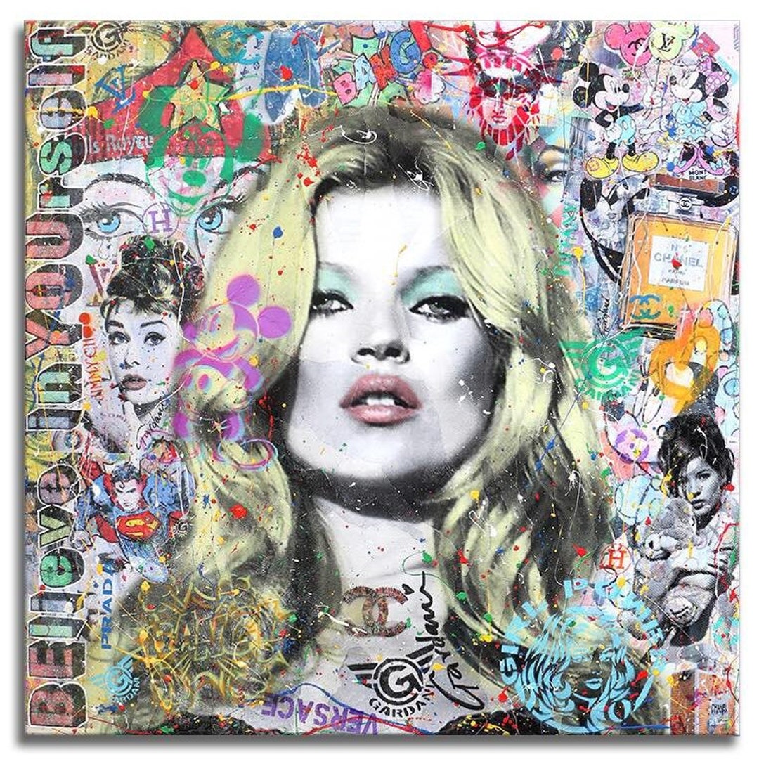 Pop Art, Portrait, Celebrities Believe in Yourself Original Painting on ...