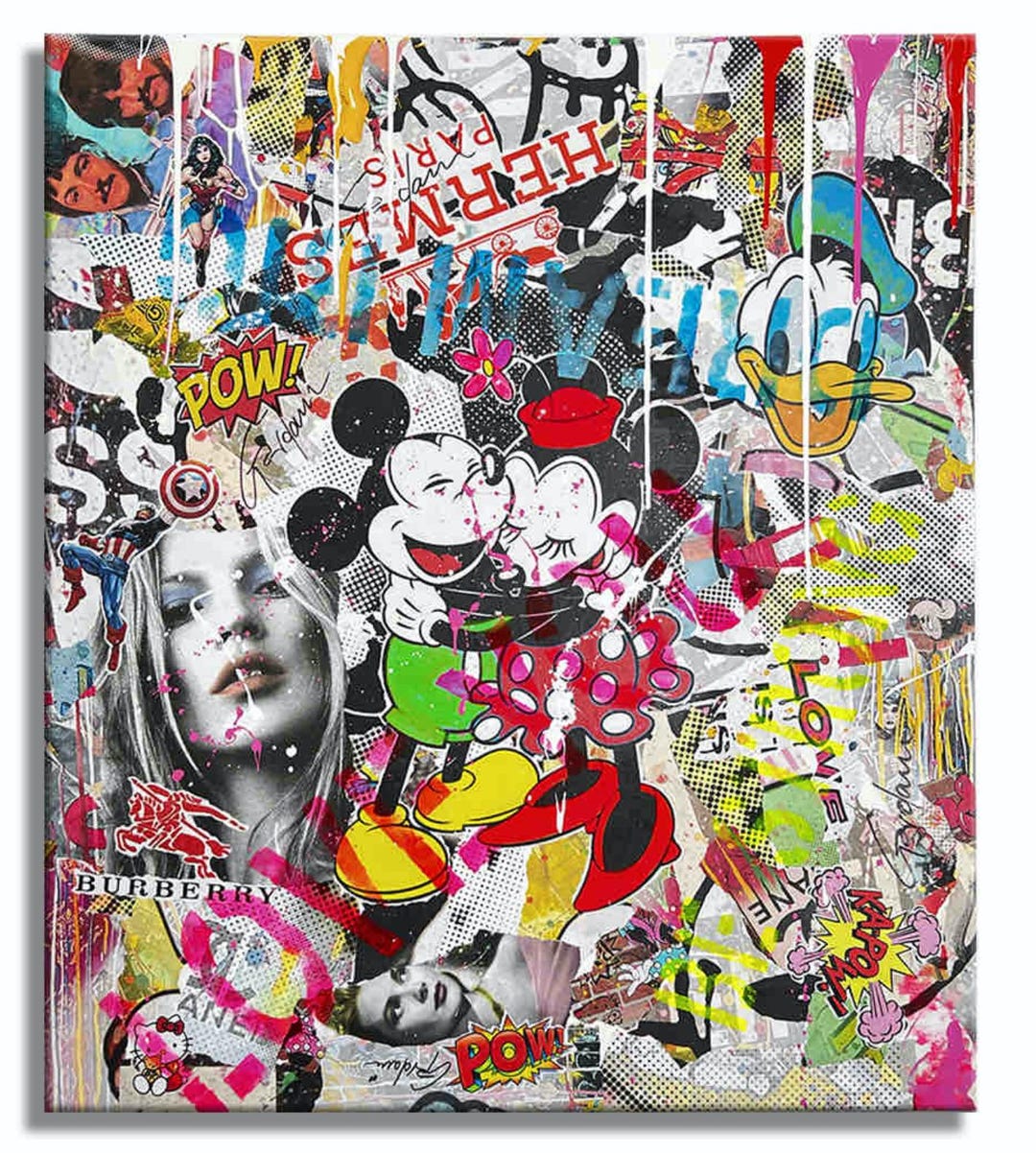 Pop Art, Comics, Cartoons, Friends, Art on Canvas, - Happiness ...