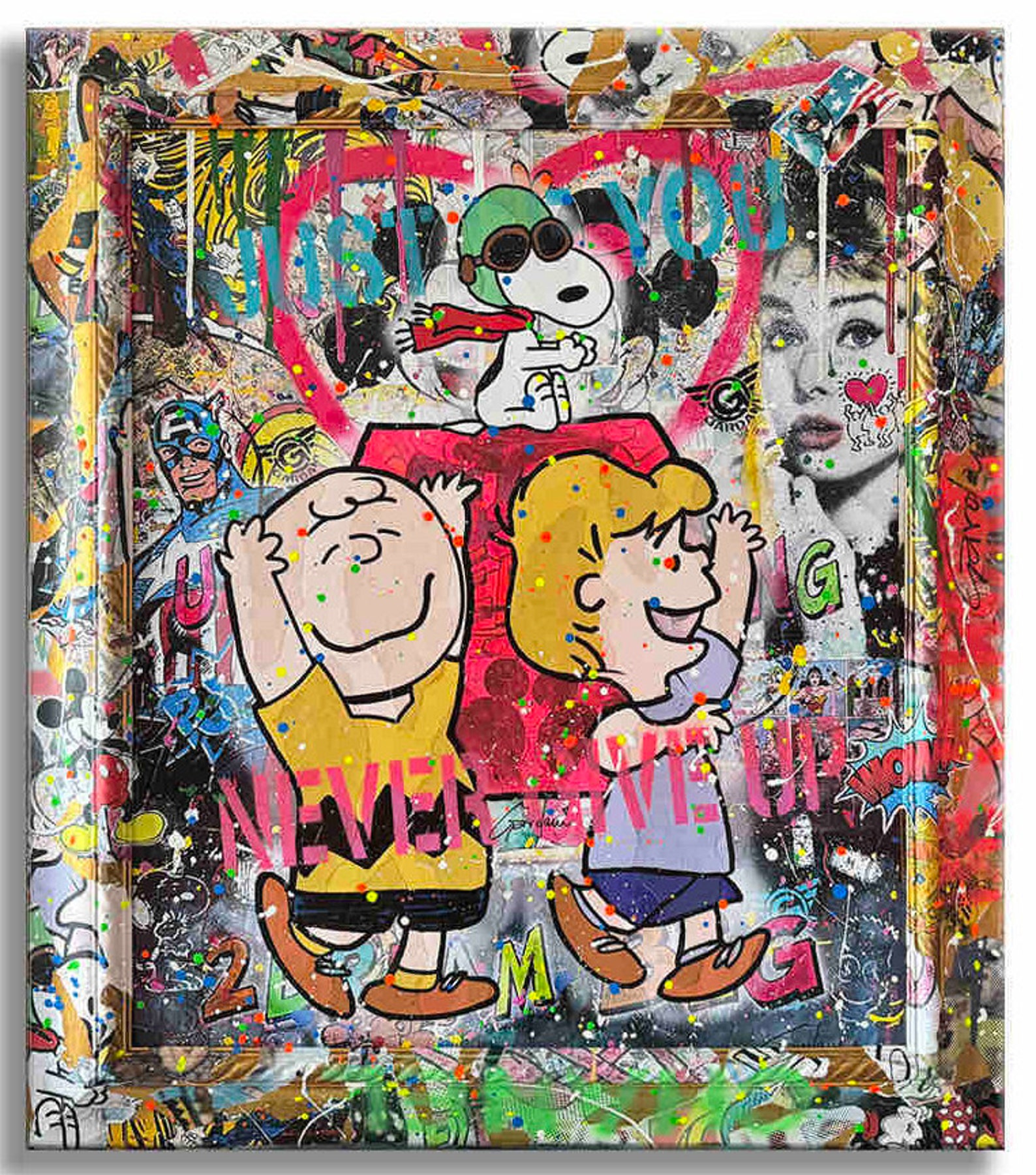 Pop Art, Street Art, Art on Canvas Snoopy Safe Driver Original Painting ...