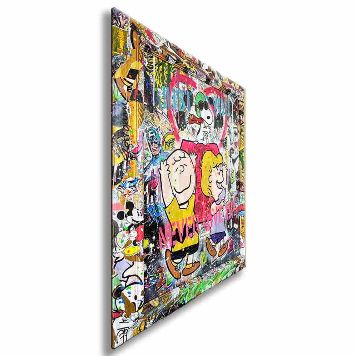 Pop Art, Street Art, Art on Canvas Snoopy Safe Driver Original Painting ...