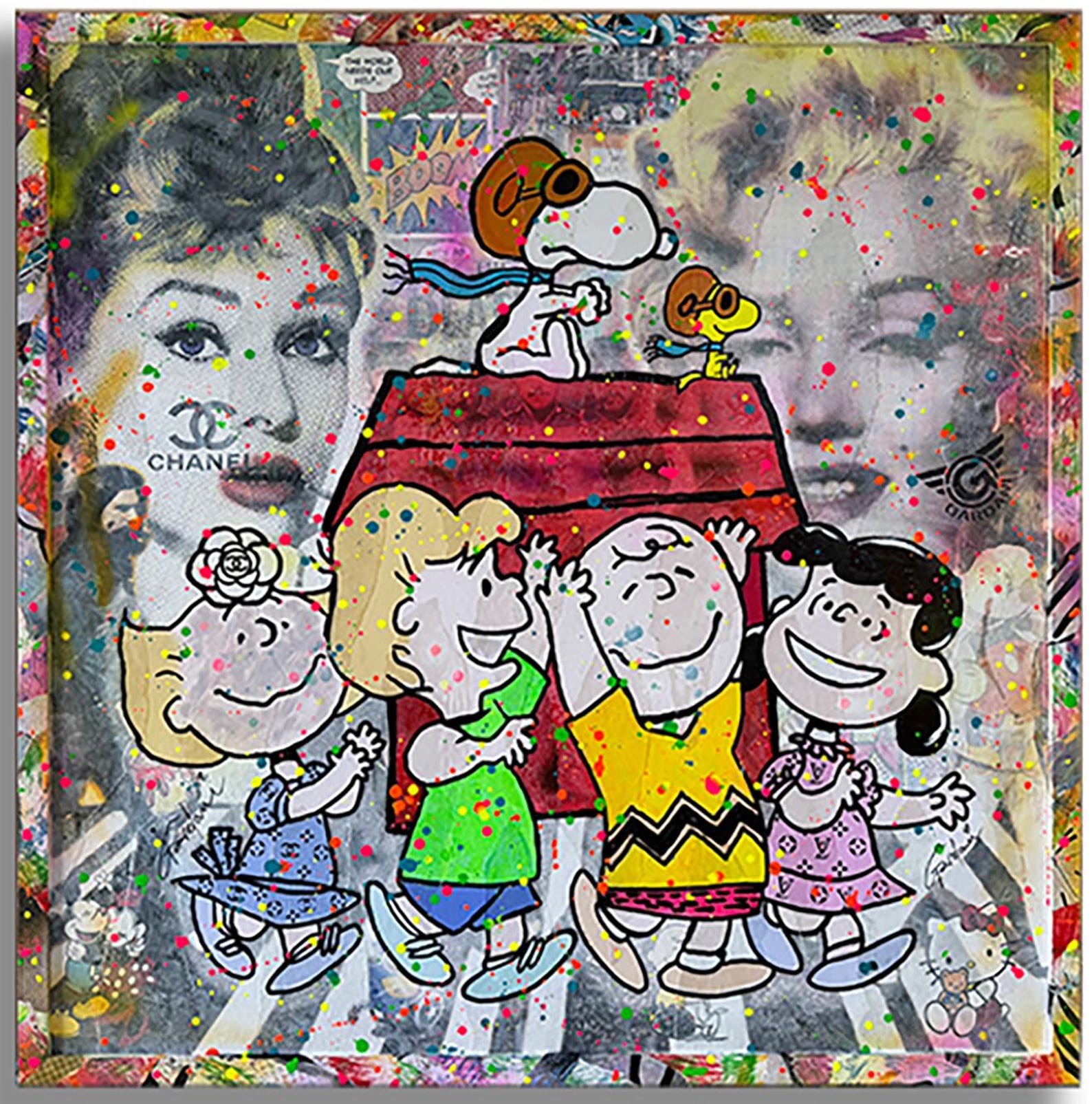 Pop Art Painting by GARDANI - Snoopy Flying – Original Painting on ...