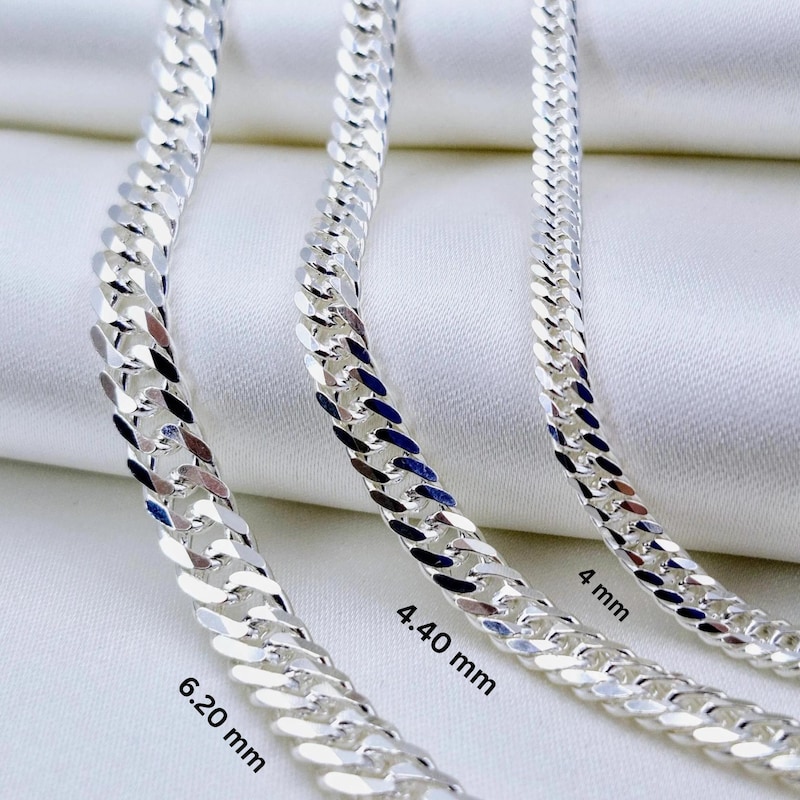 Silver Curb Chain - Etsy