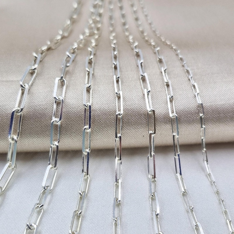Silver Paperclip Necklace - Etsy