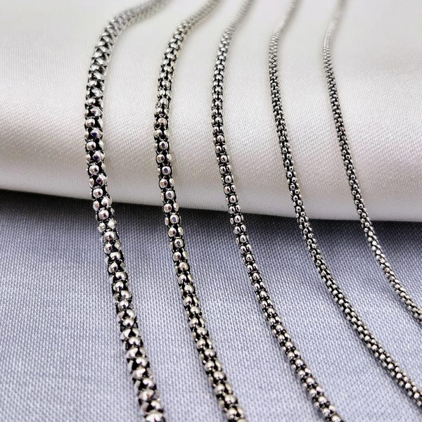 Sterling Popcorn Chains - Etsy