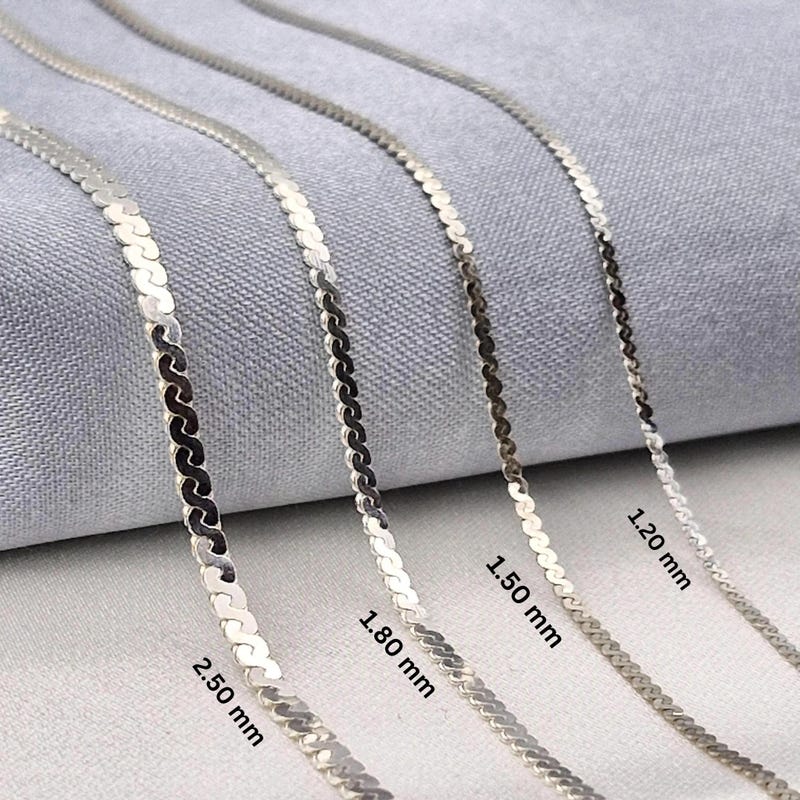 Real Silver Chains - Etsy