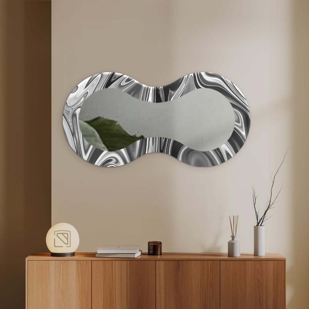 Black and White Infinity Mirror - Etsy