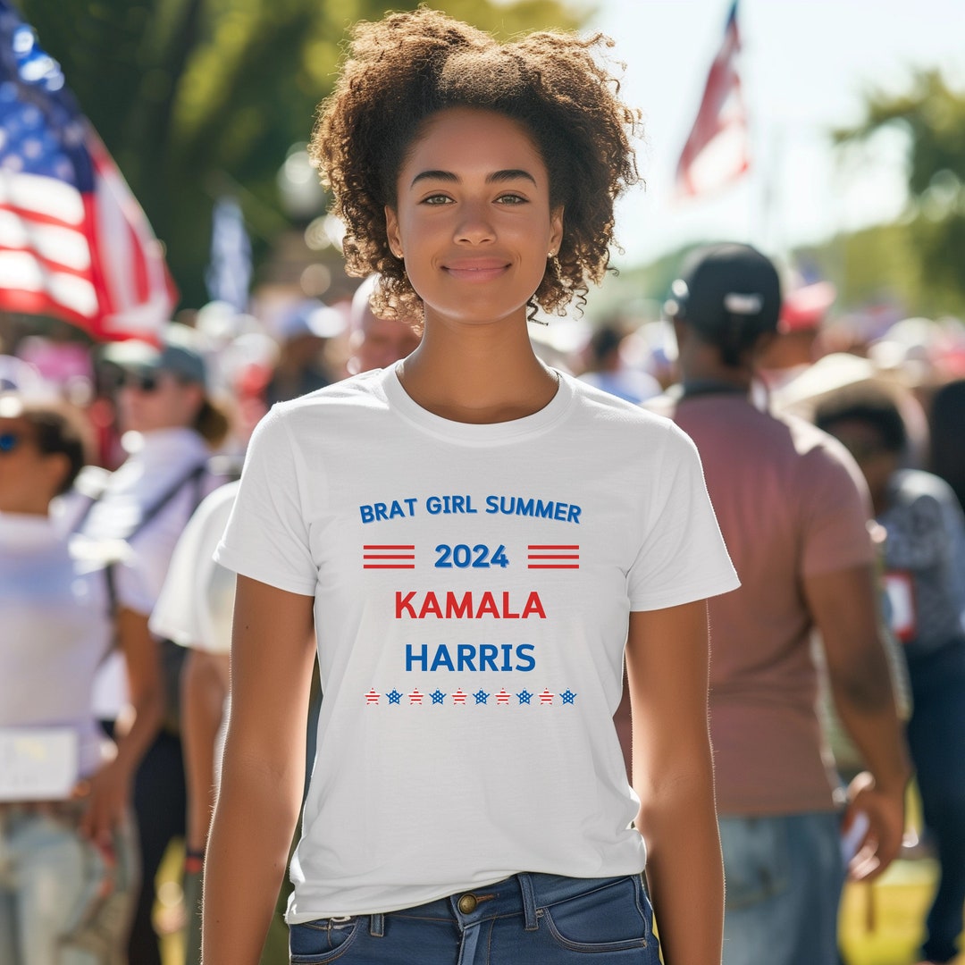 Kamala Harris brat Girl Summer Political Meme T-shirt Activist Apparel ...