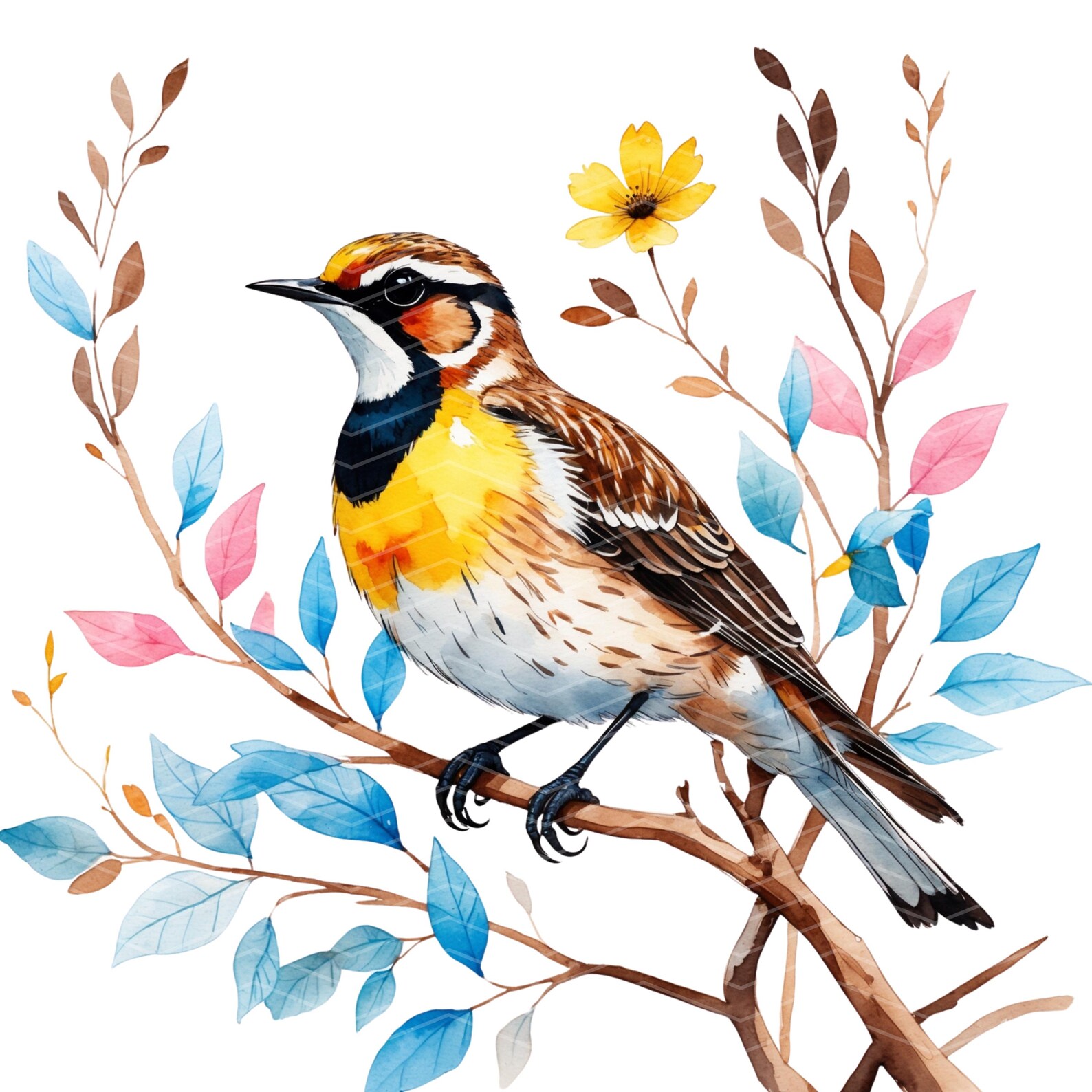 Bird Clipart - Set of 8 Cute Birds With Floral Accents | Charming ...