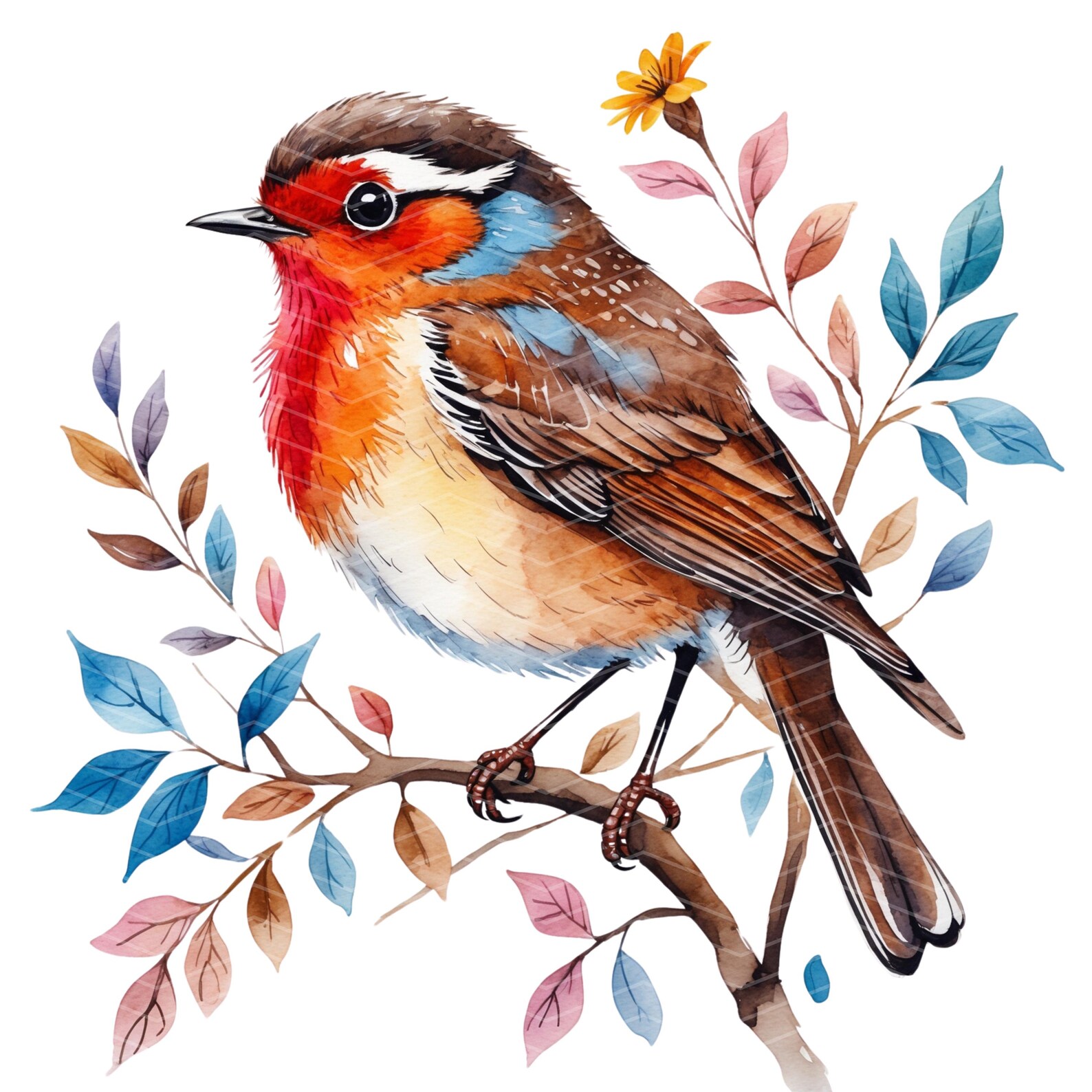 Bird Clipart - Set of 8 Cute Birds With Floral Accents | Charming ...