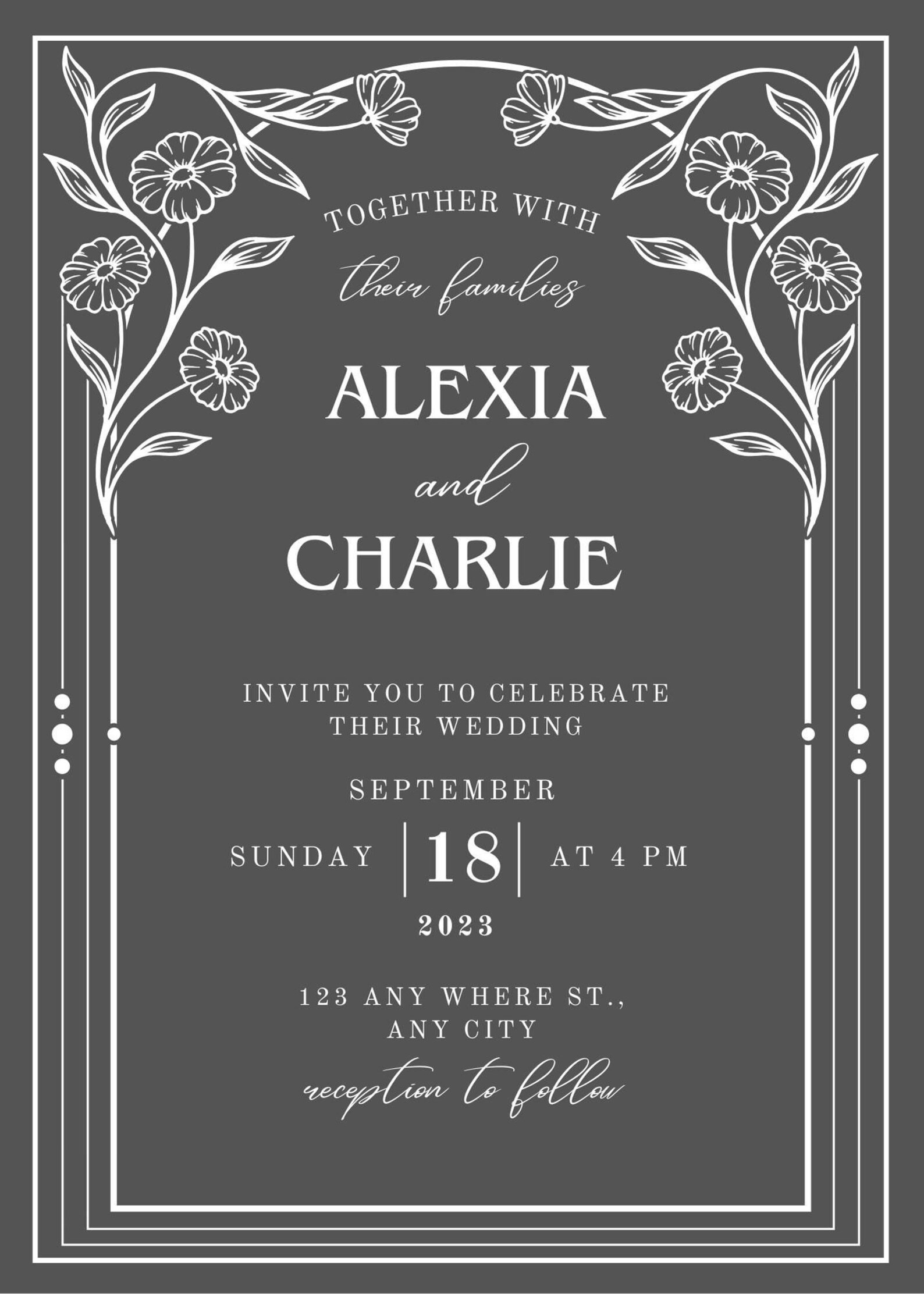 Custom Digital Invitations for Weddings | Unique, Editable, Instant ...