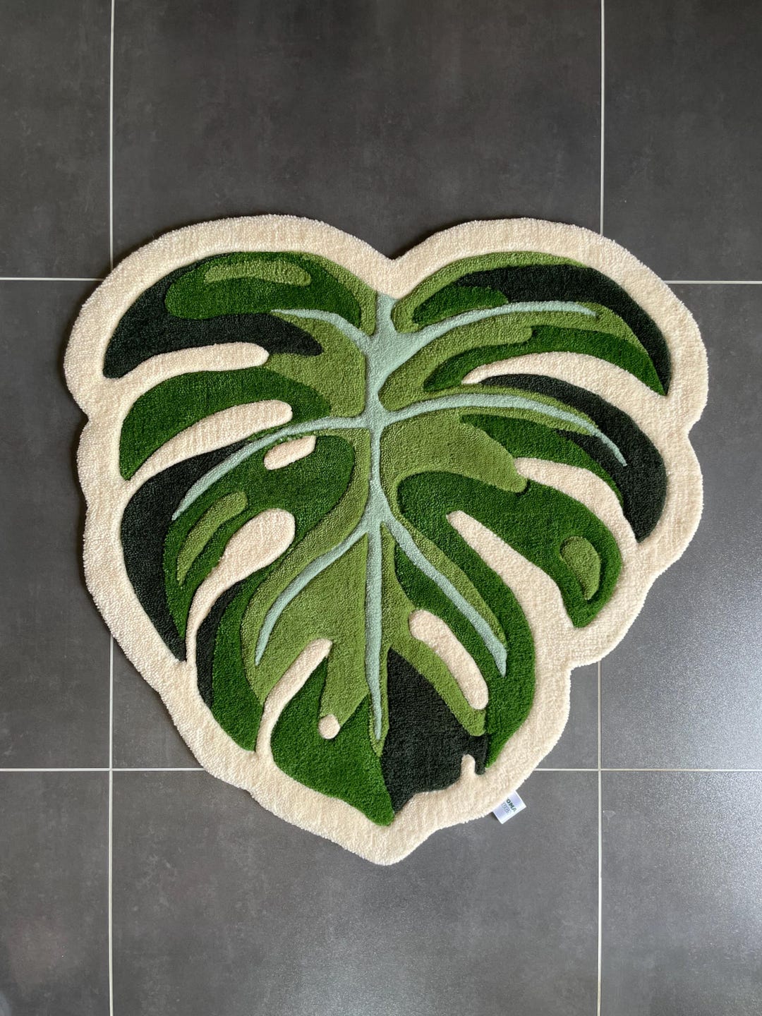 Monstera Tufted Rug, Wool Yarn Rug Wall Art, Bedroom Rug Decoration ...