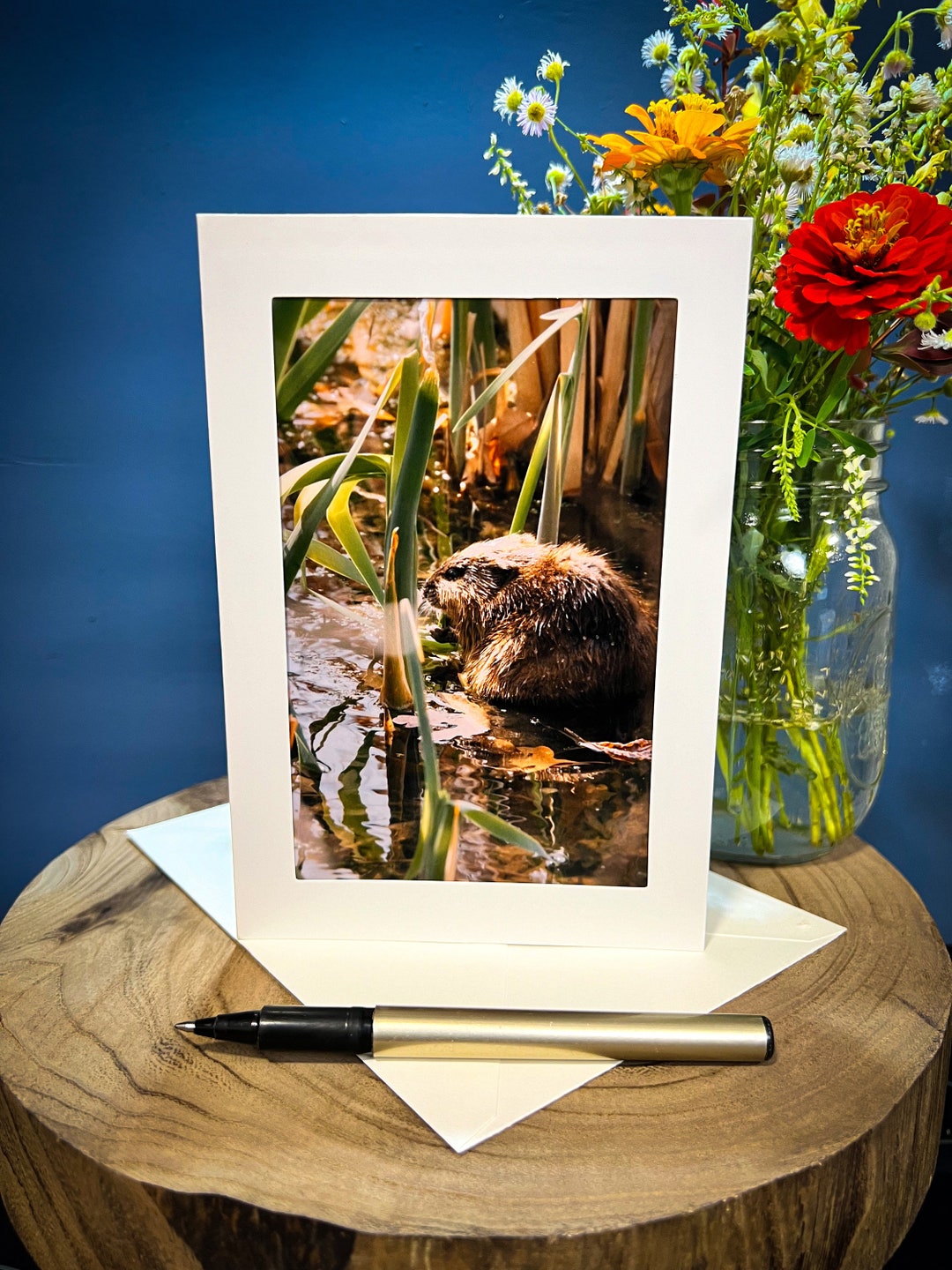 Michigan Nature Beaver Greeting Card 5.5x7.5 BLANK Inside - Kensington ...