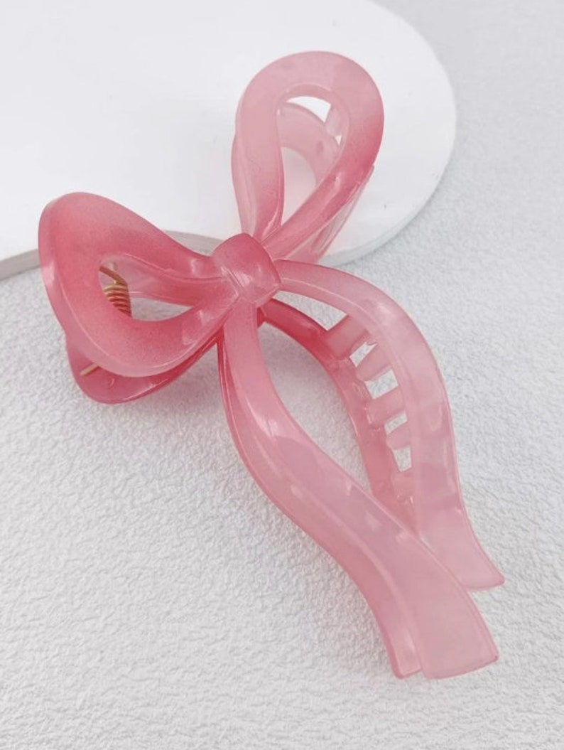 Bow Design Sweet Style Large Hair Claw for Daily Life, Coquette, Lana ...