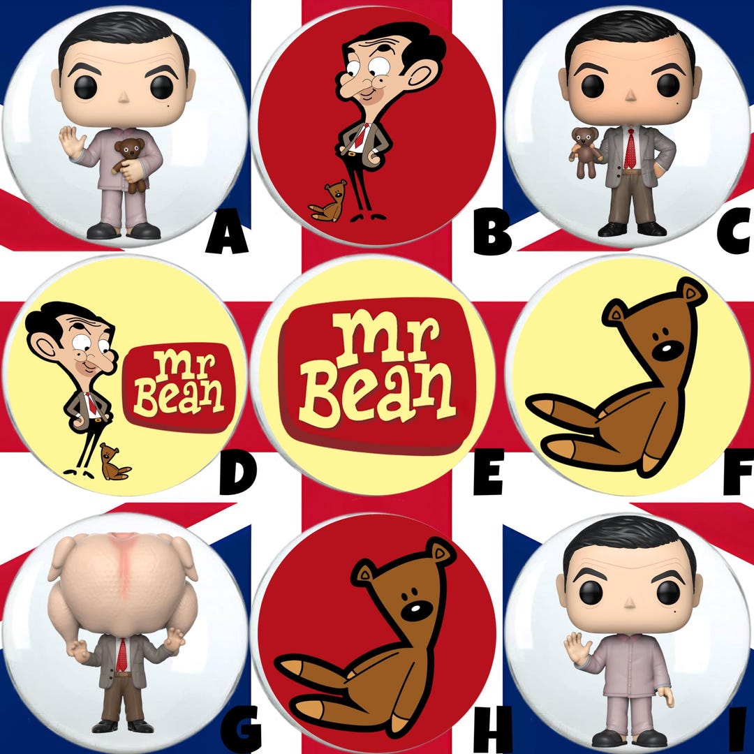 18 X Mr. Bean Stickers / Vinyl / Holographic Stickers / Mr. Bean - Etsy