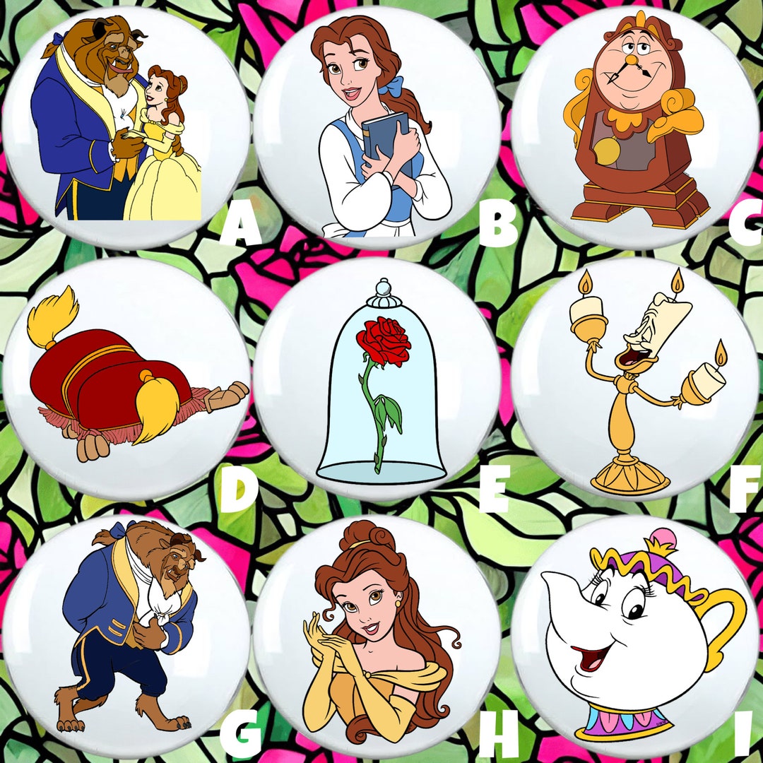 14 X Beauty and the Beast Vinyl Stickers , Beauty and the Beast ...
