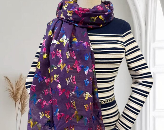 Lace Butterflies Shawl/ Butterflies Lace Wrap/ Blue Lace Butterflies ...