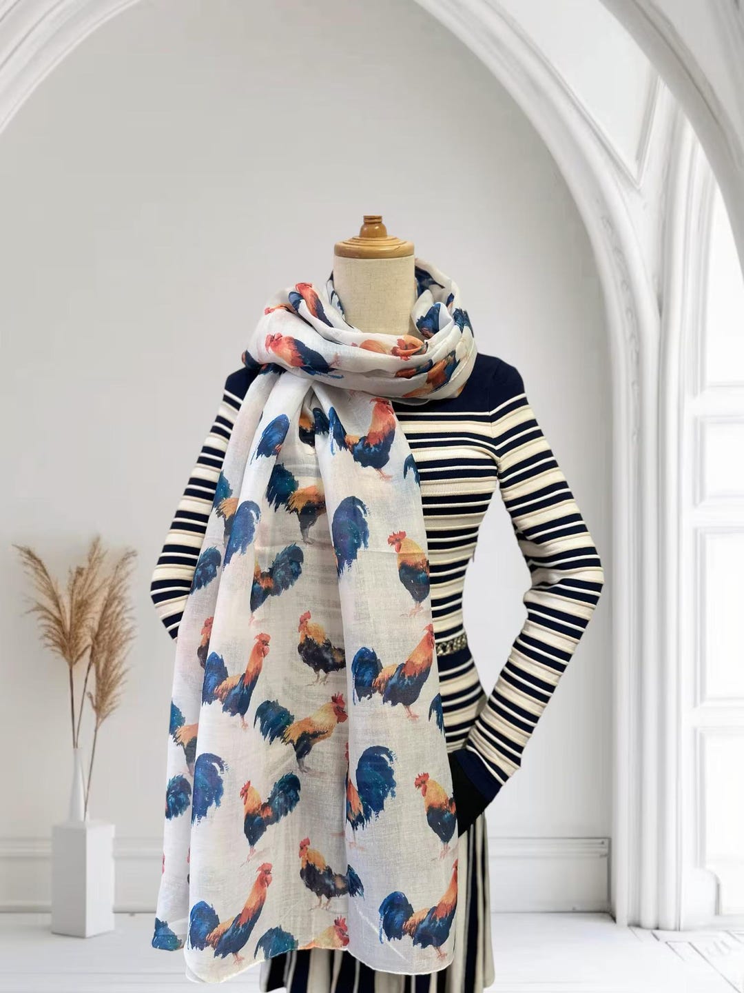 Rooster Scarf Chicken Scarf Farm Animals Chicken Gifts for Women ...