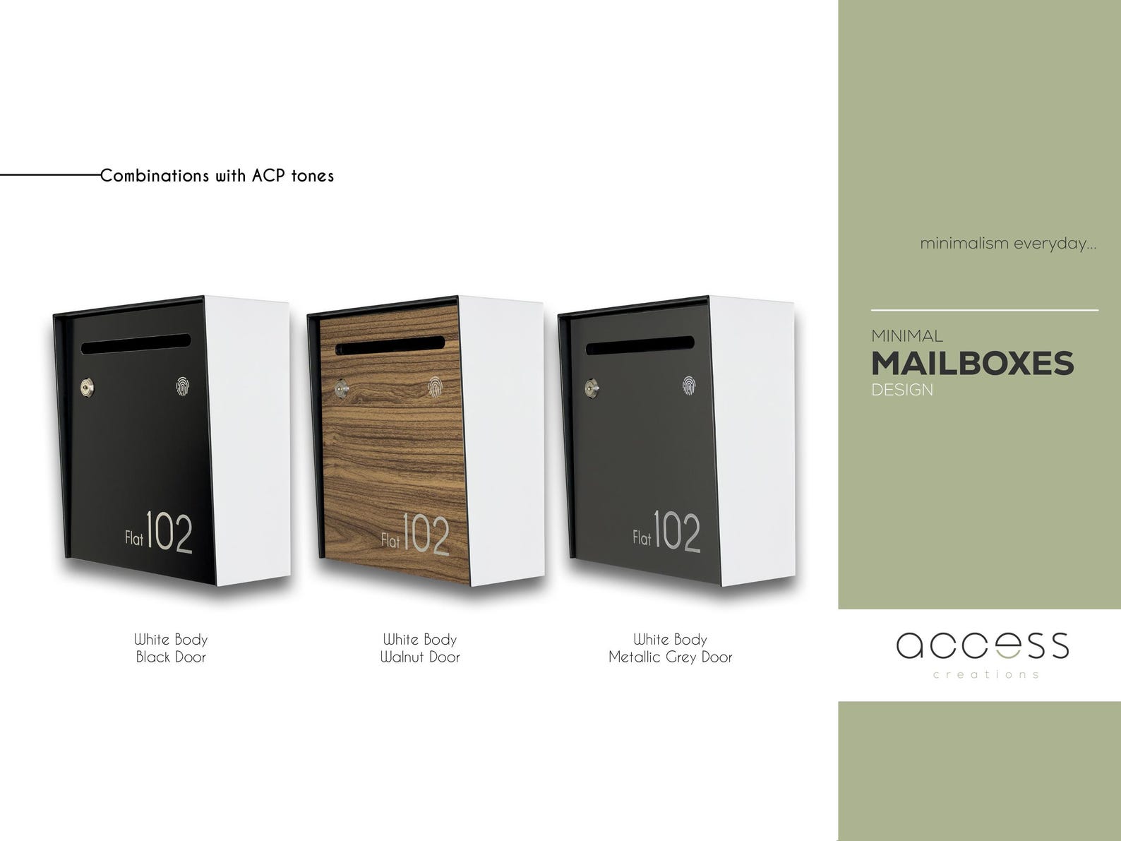 Modern White Apartment Mailbox – Personalized Wall Mounted Letterbox ...
