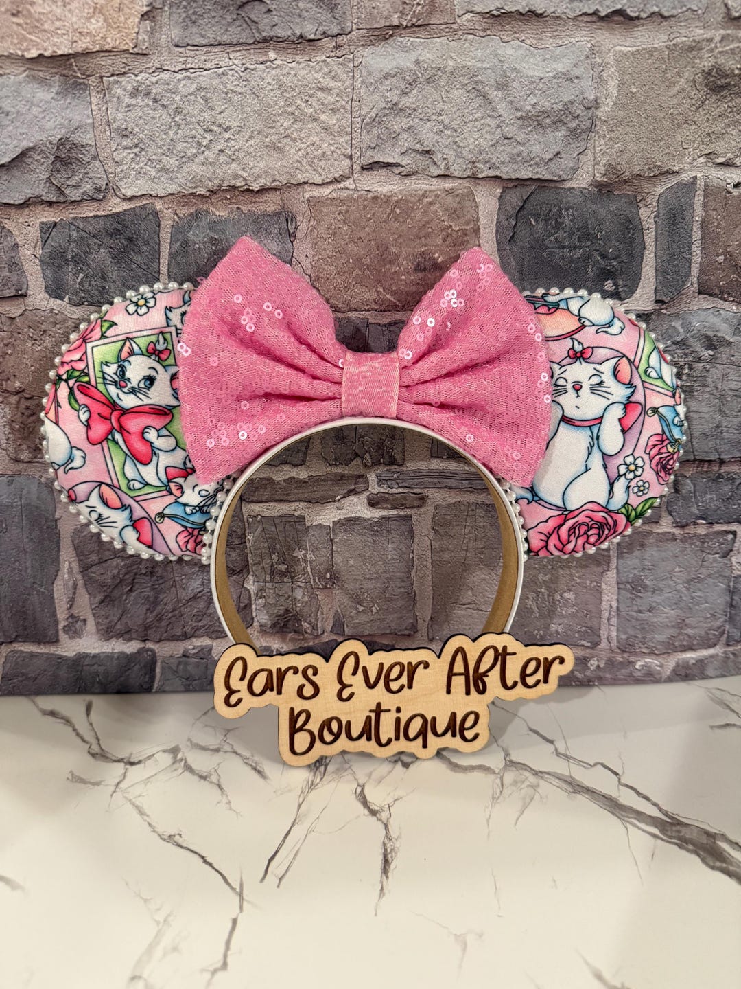 Marie Handcrafted Mouse Ears, Cat Mouse Ears, Disney Inspired Ears - Etsy